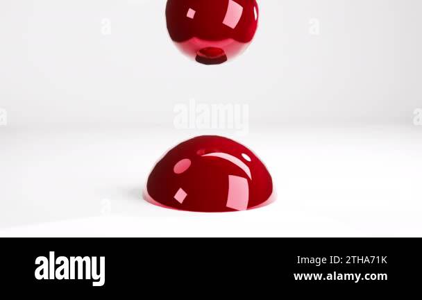 Liquid chrome droplet shiny abstract geometric shape in white light ...