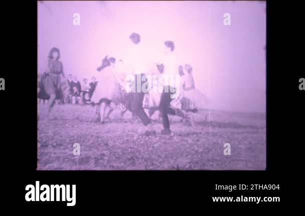 Menashe Heights, Israel, Circa 1940s. Film footage of people dancing ...