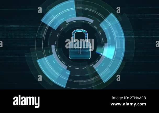 Seamless Loop Fast Binary Code Random Number Business Economy Digital Technology Futuristic Hud ...