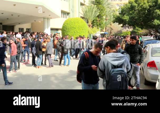 Students at the Islamic University of Gaza in Gaza City, West Bank, the ...