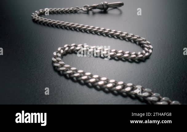 Silver chain and internal working mechanism of an antique pocket watch ...