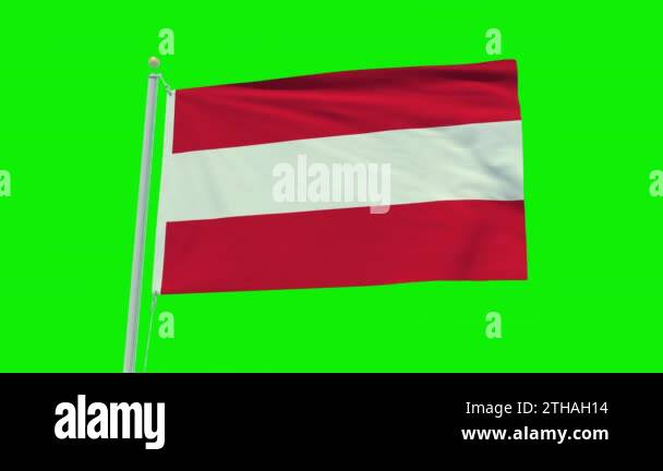Seamless loop animation of the Austria flag on a green screen ...