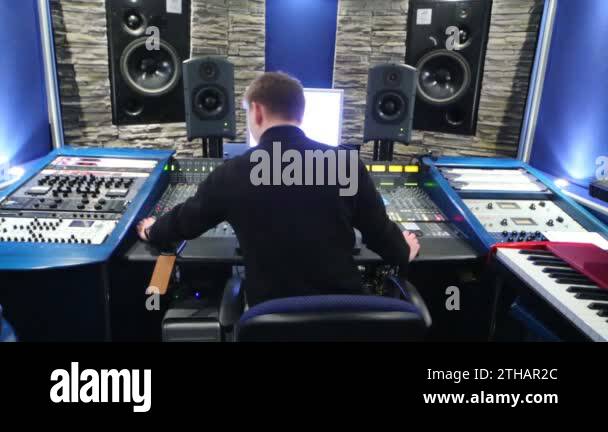 man in recording studio Stock Video Footage - Alamy