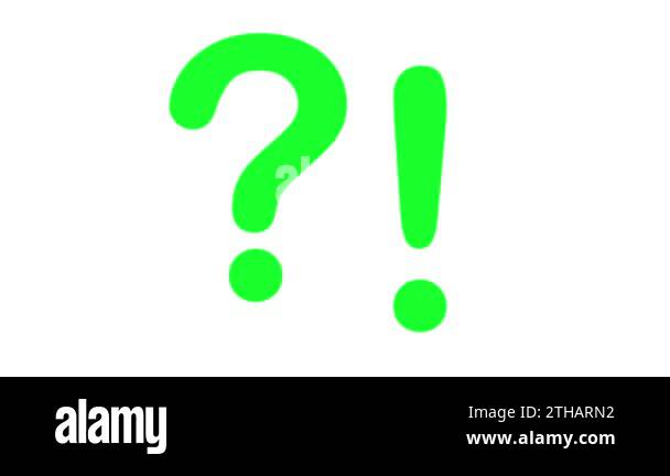 Question mark, flat. Green question mark on a white background. Normal ...