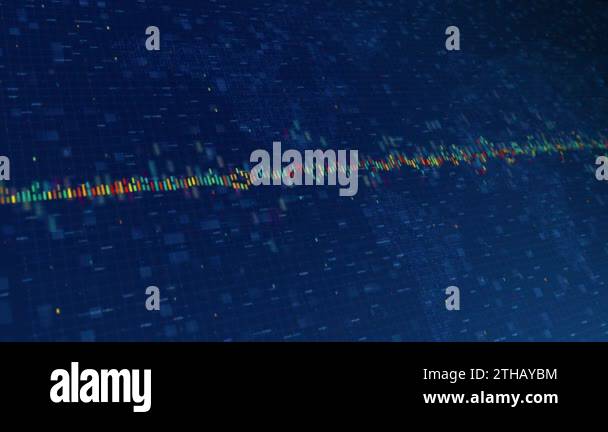 Digital 3d financial chart animation showing the growing value of the ...