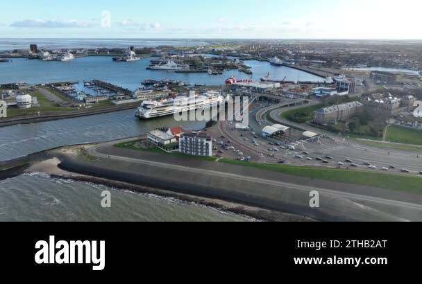 Den Helder, 26th of February 2023, The Netherlands. Captivating aerial ...