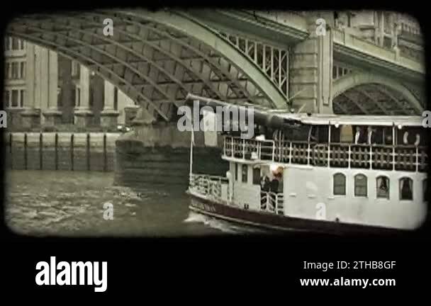 LONDON, UK - CIRCA OCTOBER 2011 : Large tour vessel boat , with ...