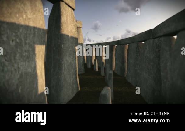 Stonehenge in a 3d animation Stock Video Footage - Alamy
