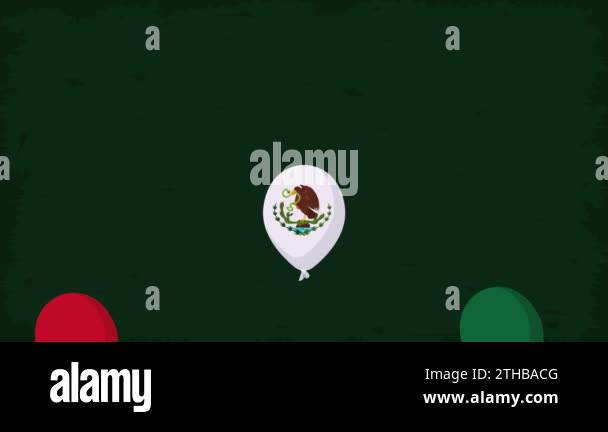 mexican celebration animation with balloons helium ,4k video animated ...