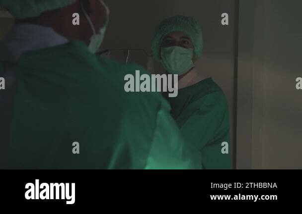 Surgeon team specialist meeting and discussion for treatment patient ...