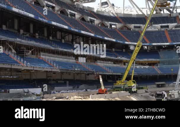 Santiago Bernabeu. Interior of the Santiago Bernabu stadium in full ...