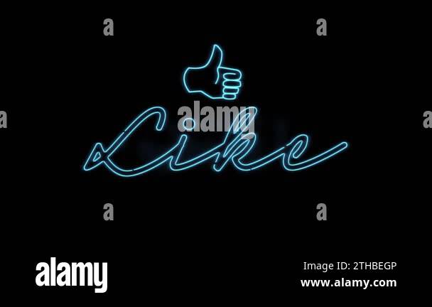 Animation of flickering neon like text on black background. Global ...