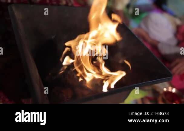 Agni kund . Traditional fire pit of Indian culture and Hindu wedding ...