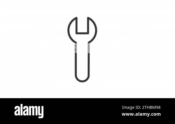 Animated construction linear icons. Repair and maintenance. Industry ...