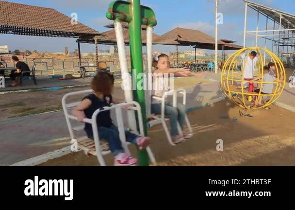 footage of Children at playground, Gaza, Palestine Stock Video Footage ...