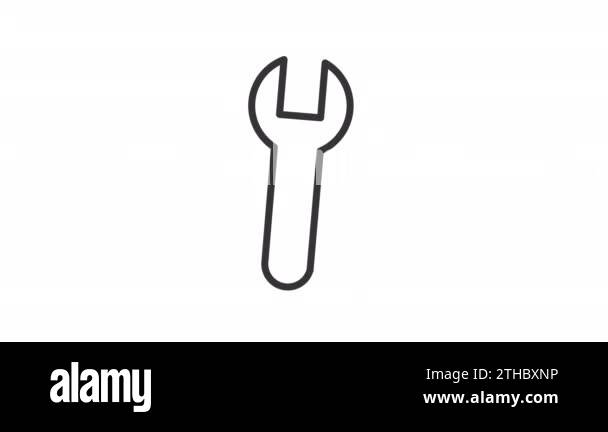 Animated repair linear icon. Troubleshooting service. Technical ...