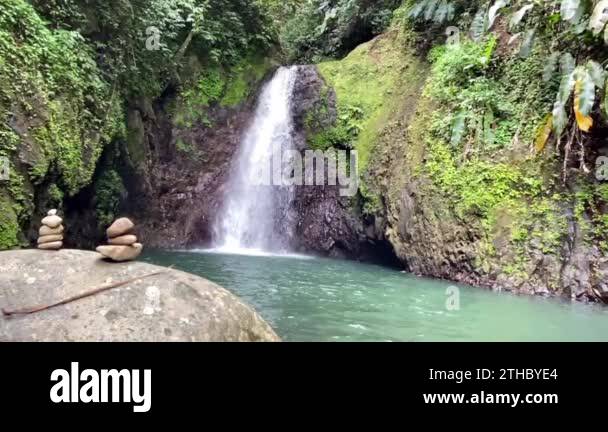 Seven Sisters Waterfalls in Grenada Grand Etang National Park. One of ...