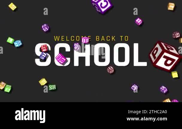 Alphabet Blocks Blast Slow Motion Then Back to School Text Appears ...