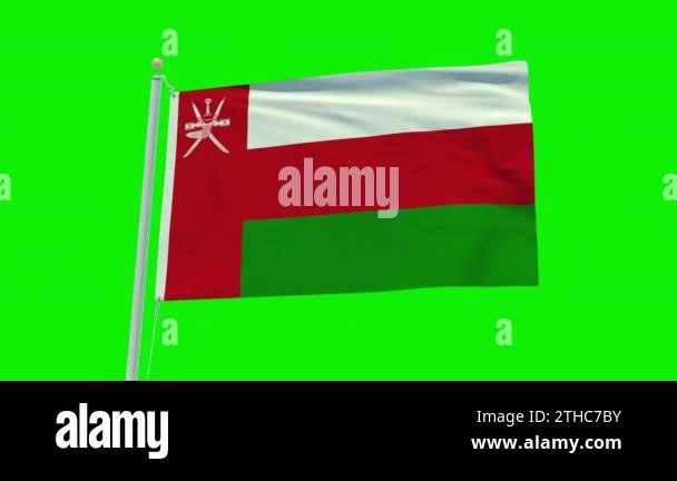 Seamless loop animation of the Oman flag on a green screen background Stock Video Footage - Alamy