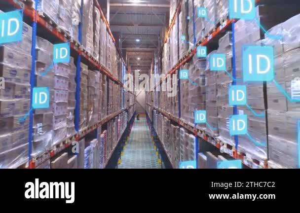 Modern warehouse concept. Large warehouse of a modern factory ...