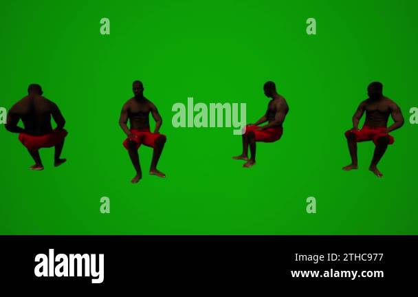 3D black lifeboat green screen sitting and caring and talking several ...