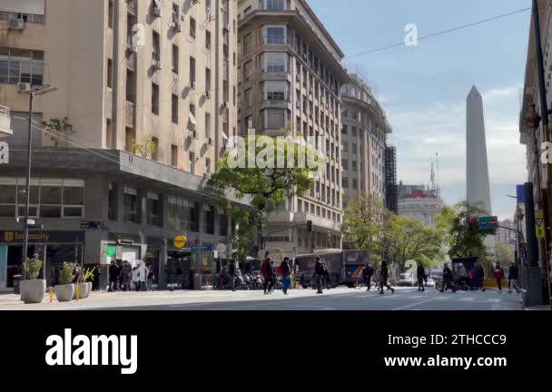 Center of Buenos Aires, Capital of Argentina, with the Famous Monument ...