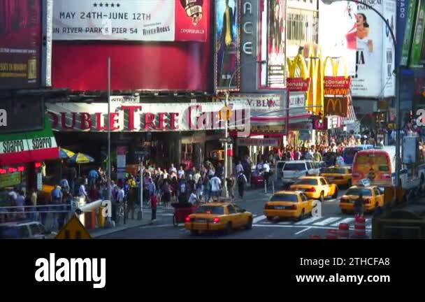 NEW YORK, USA, CIRCA 2015 : Looking down on Seventh Avenue in New York ...