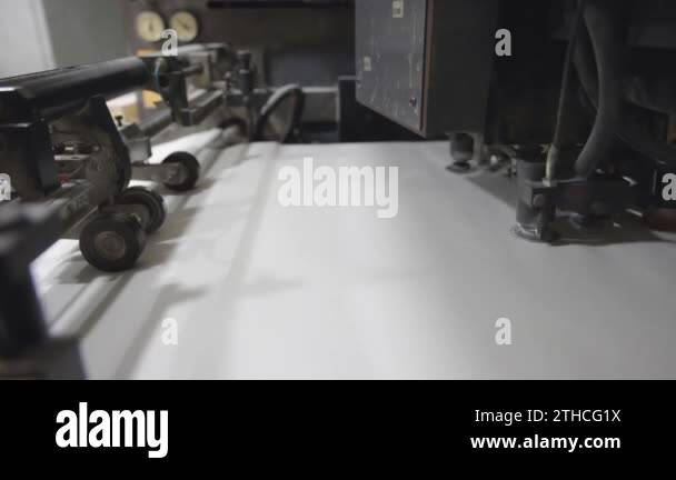 Offset Print Press Machine Sheet Fed Paper Production Process Stock ...