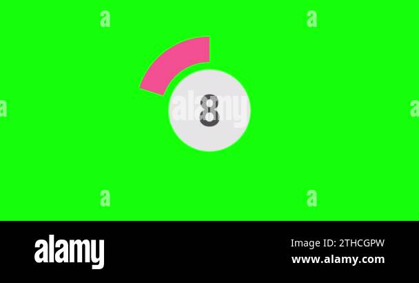 Countdown Timer From 10 To 0 Seconds Realtime Modern Flat Design Of