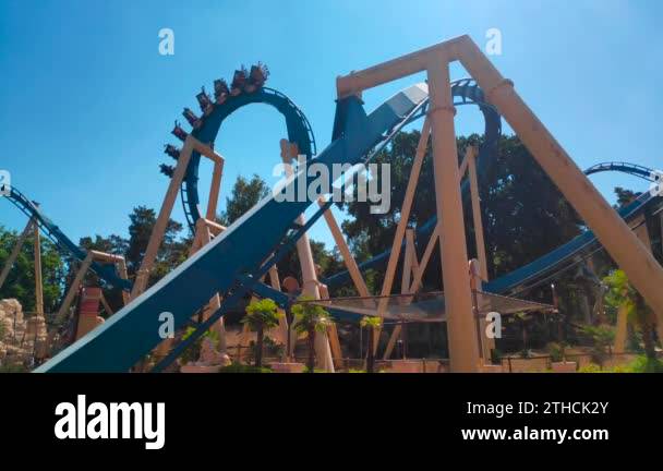 Steel inverted roller coaster Stock Videos & Footage - HD and 4K Video ...