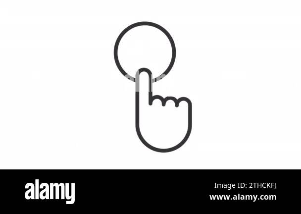 Animated error linear icon. Operation failure. Fail to choose. Attention sign. Seamless loop HD ...