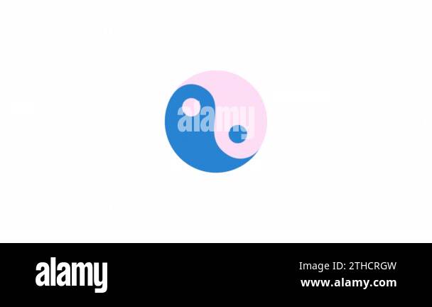 Animated Yin Yang Symbol Preloader Opposite Energies Waiting Process 4k Video Footage With