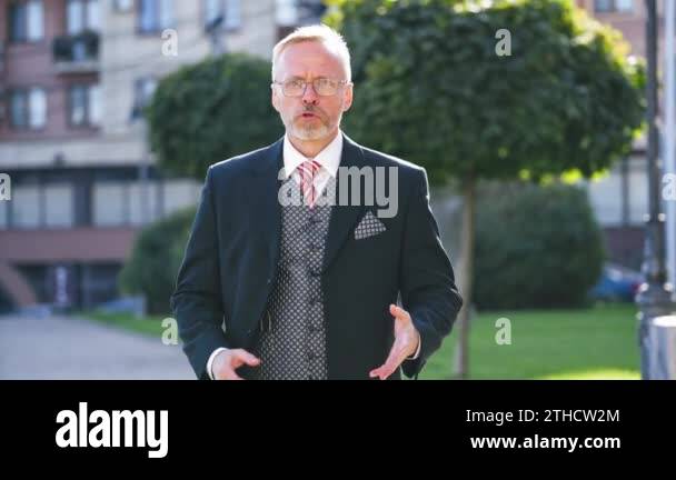 Professional handsome reporter working Stock Videos & Footage - HD and ...