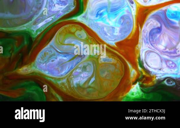 Colorful paint flow spreading background Stock Videos & Footage - HD ...