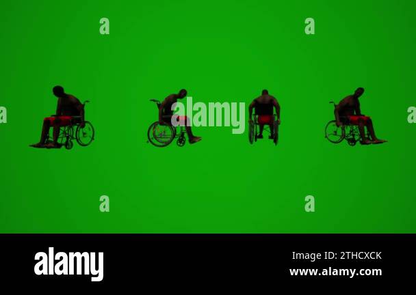 3D black lifeboat green screen sitting and caring and talking several ...