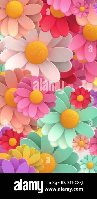 3d Animation - Looped animated background of randomly rotating colorful ...