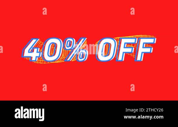 This is the animated kinetic typography of the phrase: Forty percent ...