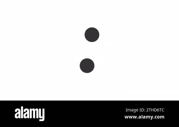 Animated two dots spinning loader. Rotation. Simple black and white ... Animated two dots spinning loader. Rotation. Simple black and white ...