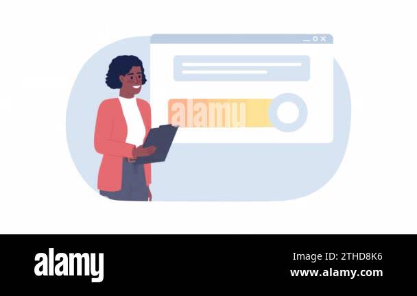 Animated color correction. Website designer choosing color palette for ...