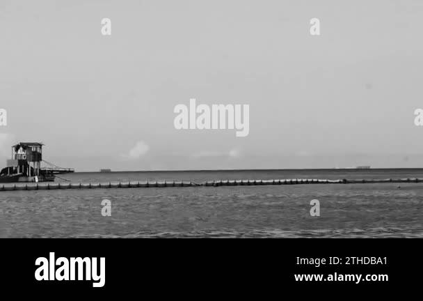 Boat yacht ship ferry jetty pier and harbor at the tropical mexican ...