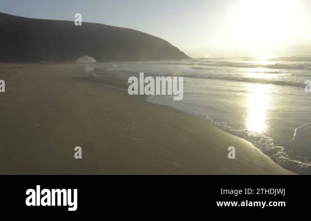 Sea arch formed by ocean erosion in Legzira, Morocco Stock Video ...