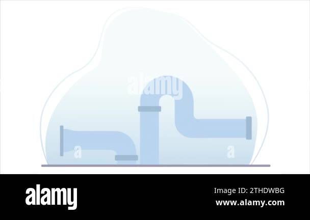 People of different professions. Moving men and women fix broken sewer ...