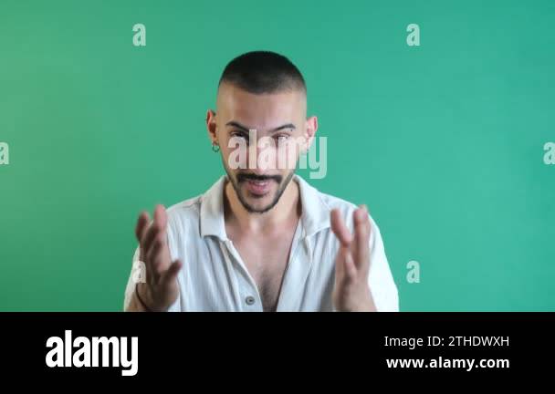 Invitation facial expressions, male model making a come with me sign ...