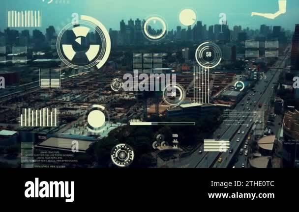 Construction technology concept with alteration graphic over ...