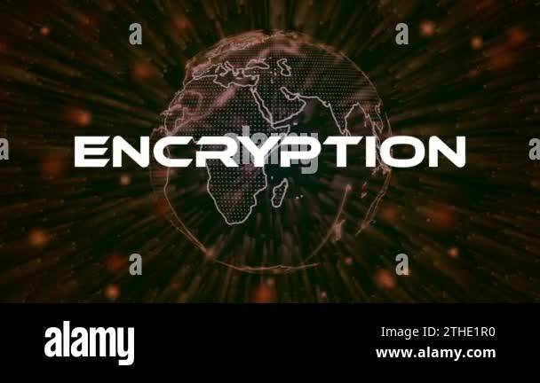 Encryption text concept on si-fi particles background. Dot particles animation. Vd 1619 Stock ...