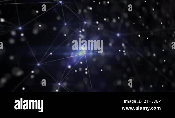 Animation of dots forming dna helix over dots connected with lines ...