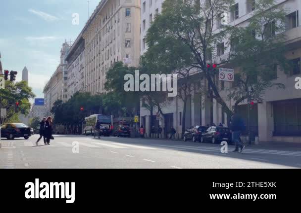 Center of Buenos Aires, Capital of Argentina, with the Famous Monument ...