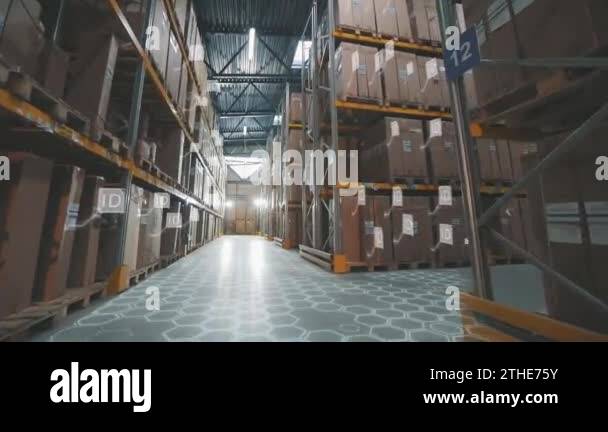 Modern warehouse concept. Large warehouse of a modern factory ...