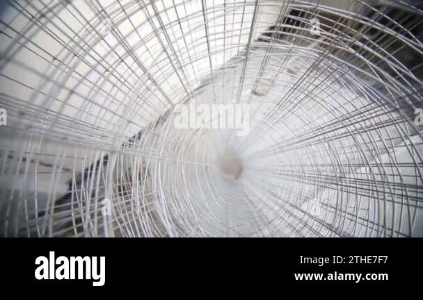 Rotating roll of grid for construction Stock Video Footage - Alamy
