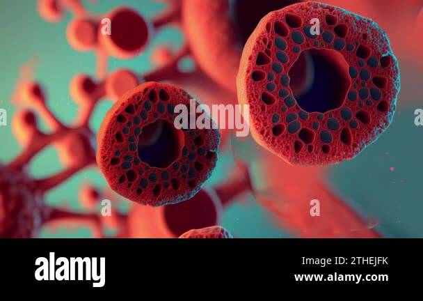 Anemia under microscope view - animation Stock Video Footage - Alamy